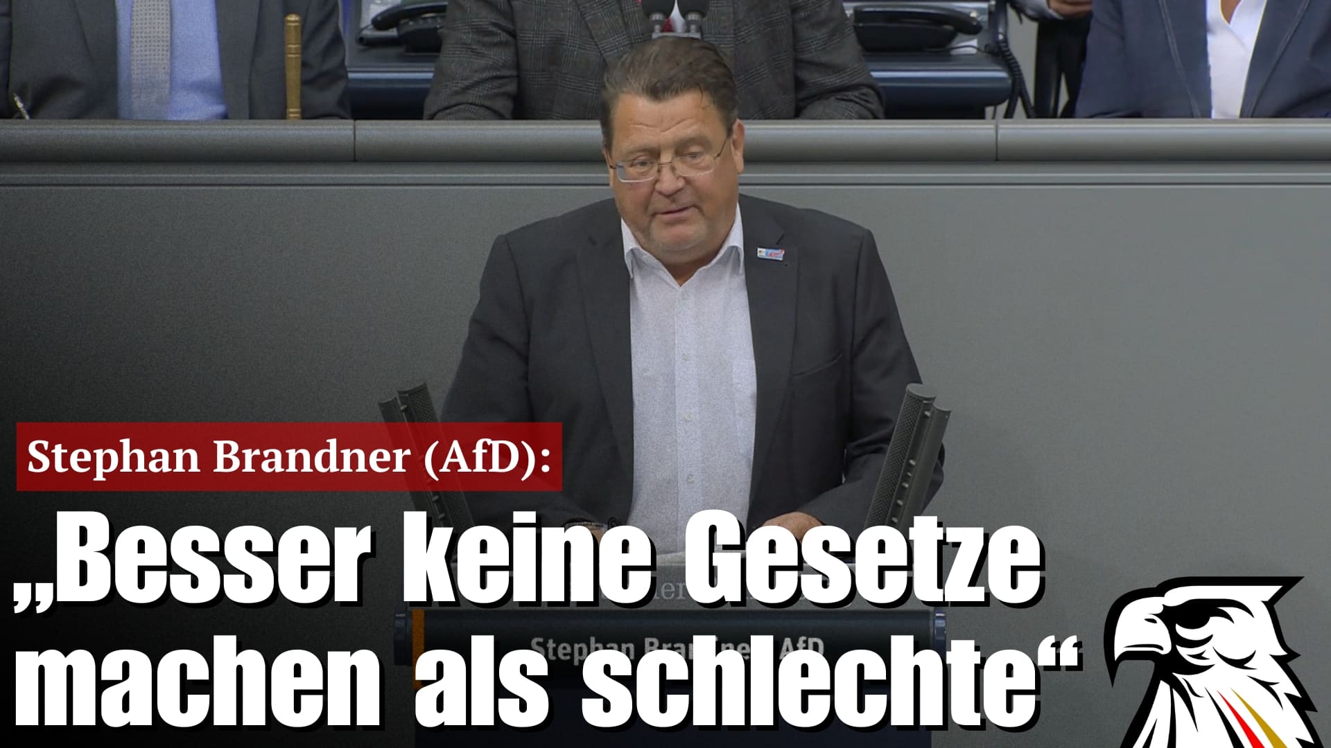 Stephan Brandner (AfD): „Besser keine Gesetze machen als schlechte ...