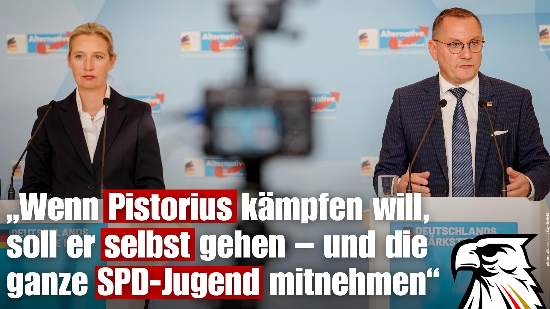 Alice Weidel (AfD): „Wenn Pistorius kämpfen will, soll er selbst gehen ...